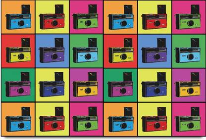 Colorful Cameras Collage Paper Print - Abstract posters in India - Buy ...