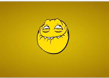 Posterhouzz Smile Trollface Paper Print - Abstract posters in India ...