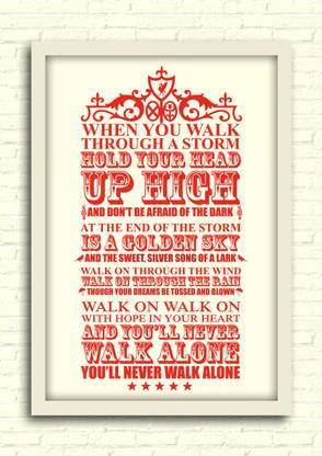 YNWA Liverpool Song Poster Paper Print - Sports, Gaming, Pop Art ...
