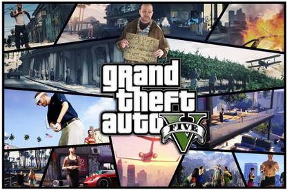 Grand Theft Auto Posters - Game Posters - (GTA) Paper Print - Gaming ...