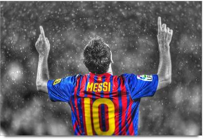Fannzila Messi Signature Pose Laminated Poster Paper Print - Abstract ...