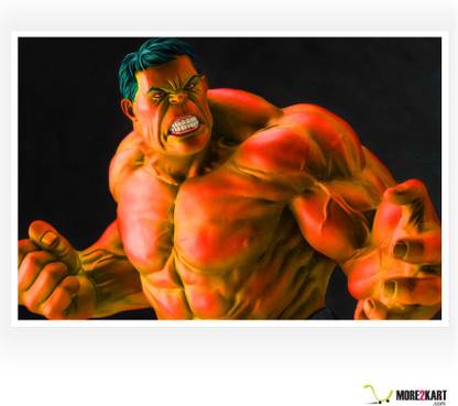 Angry Red Hulk Paper Print - Animation & Cartoons posters in India ...