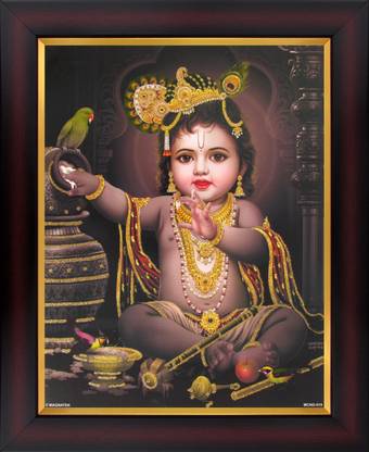Lord Krishna / Baby Krishna / Bal Gopal Poster Paper Print - Art ...
