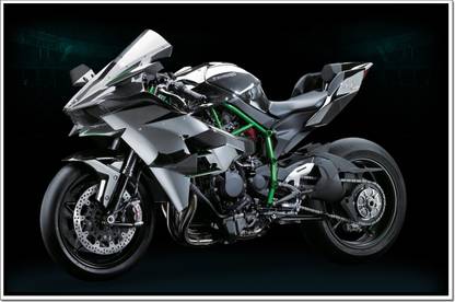 Kawasaki Ninja H2r Bike Poster Paper Print - Vehicles posters in India ...