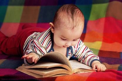 Baby Boy Reading Book A3 HD Poster Art shi126 Photographic Paper ...