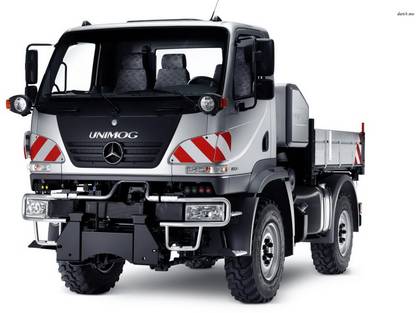 EurekaDesigns Mercedes-Benz Unimog front side view Poster Fine Art ...