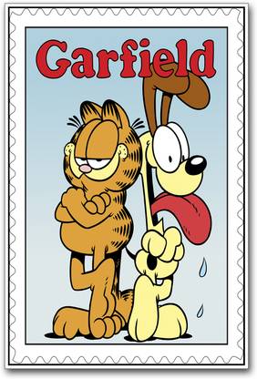 Garfield Stamp Paper Print - Animation & Cartoons, Comics posters in ...