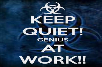 Genius At Work Poster by Dstore Paper Print - Quotes & Motivation ...