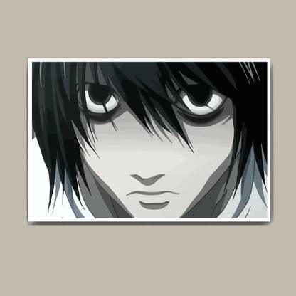 L- Death Note Wall Hang Fine Art Print - Abstract posters in India ...