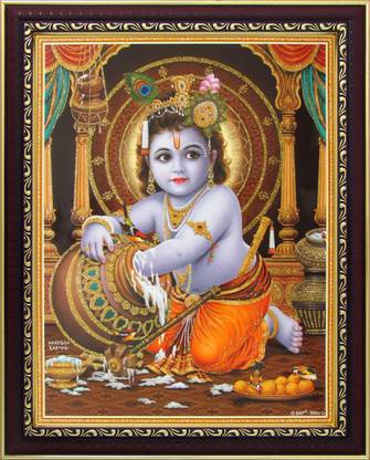 Lord Krishna / Baby Krishna / Bal Gopal Poster Paper Print - Art ...