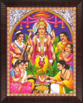 Lord Satyanarayan / Shree Satya Narayan Poster Paper Print - Art ...