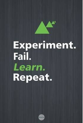 Experiment, Fail, Learn, Repeat Paper Print - Bluegape posters - Buy ...