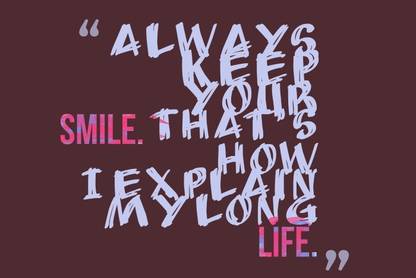Posterhouzz Always Keep Your Smile Poster Fine Art Print - Quotes ...