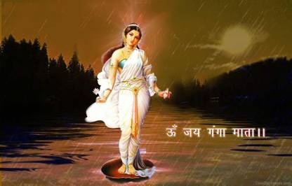 Lord Maa Ganga Beautiful Poster Paper Print - Religious posters in ...