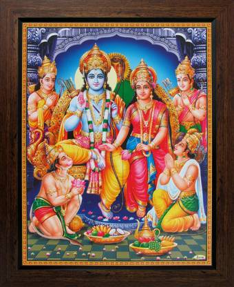 Lord Rama / Shree Ram Darbar Poster Paper Print - Art & Paintings ...