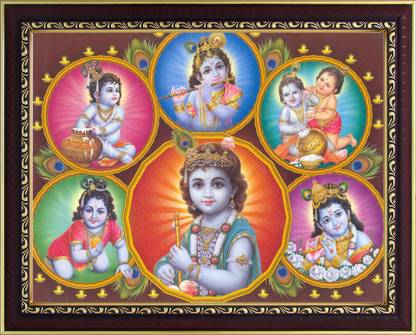 Lord Krishna / Baby Krishna / Bal Gopal Poster Paper Print - Art ...