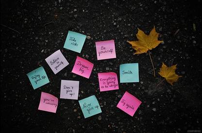 Motivational Sticky Notes Poster Paper Print - Quotes & Motivation ...