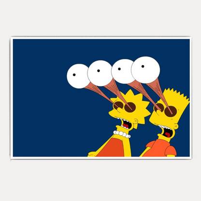 The Simpsons Eyes Out Funny (18x12) Paper Print - Abstract posters in ...