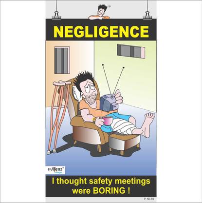 Safety Poster-Negligence Paper Print - Abstract, Quotes & Motivation ...