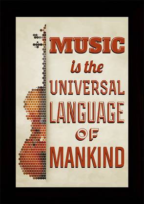 Music Is Universal Language A3 Frame Paper Print - Music posters in ...