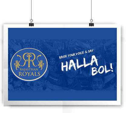 Rajasthan Royals Halla Bol Paper Print - Sports posters in India - Buy ...