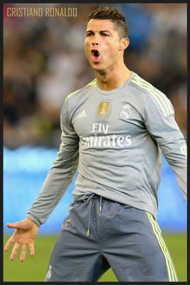 EurekaDesigns Poster Cristiano Ronaldo Footballer Paper Print Rolled ...