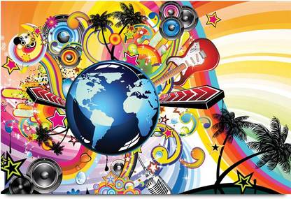 Beautiful Musical Expressions Music AY Paper Print - Music, Abstract ...