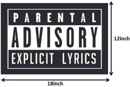 Parental Advisory Explicit Lyrics Paper Print - Music posters in India ...