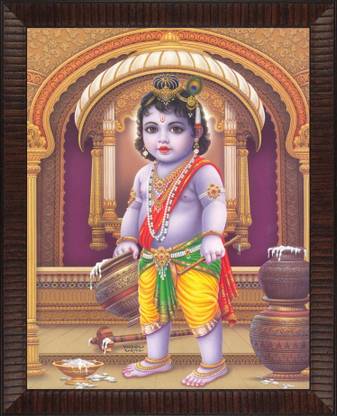 Lord Krishna / Baby Krishna / Bal Gopal Poster Paper Print - Art ...