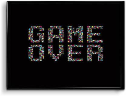 Game Over Minecraft Pattern Paper Print - Music, Personalities posters ...