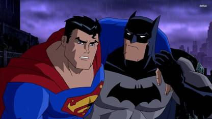 Batman helping Superman Athah Fine Quality Poster Paper Print - Pop Art ...