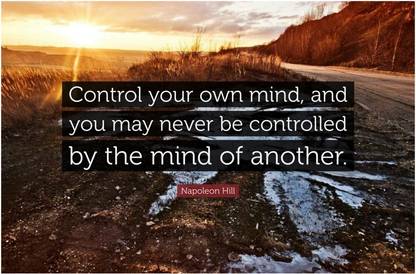 Control Your Mind Motivational Quote Poster Paper Print - Quotes ...