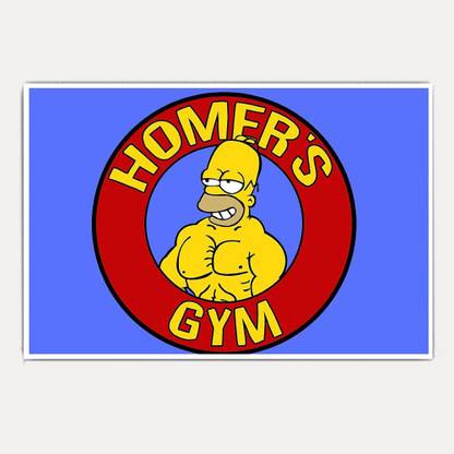 The Simpsons Homer Gym Funny (18x12) Paper Print - Abstract posters in ...