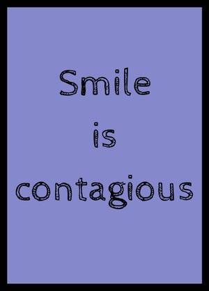 Smile is contagious Inspirational Quote Decorative Laminated Framed ...