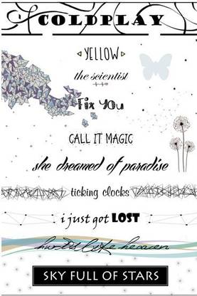 Coldplay Typography Wall Art | Artist : Aishwarya S Photographic Paper ...