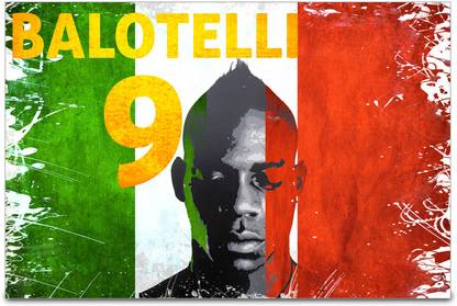 Shopmantra Balotelli Italy Football Poster Paper Print - ShopMantra ...