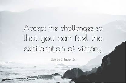 Accept Challenges Motivational Quote Poster Paper Print - Quotes ...