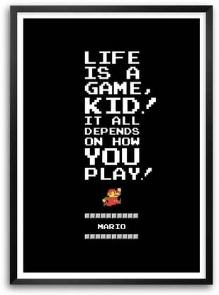 Mario Game Inspirational Frame Poster Paper Print - Lab No.4 posters ...