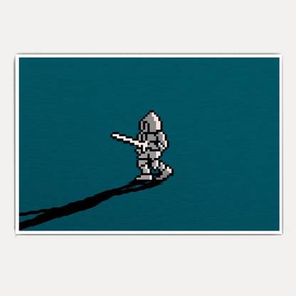 8 Bit Warrior (18x12) Paper Print - Abstract posters in India - Buy art ...