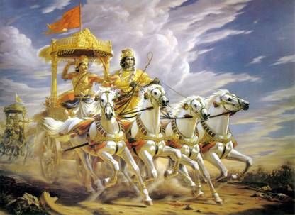 Krishna As Parthasarathi, The Chariot-driver Of Arjuna In Bhagavad-Gita ...