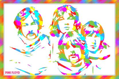 Pink Floyd Color Outline Paper Print - Music posters in India - Buy art ...