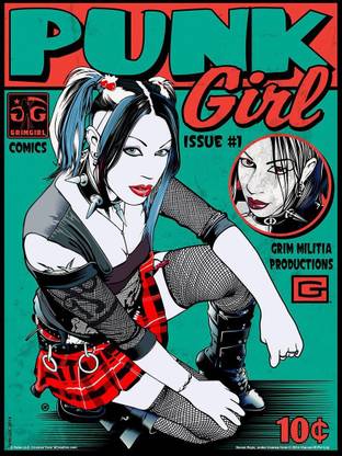 Posterhouzz Punk Girl Comics Poster Fine Art Print - Quotes ...