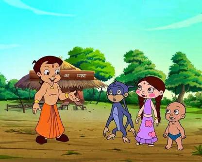 CHOTA BHIM CARTOON COMIC WALLPAPER ON FINE ART PAPER HD Fine Art Print ...