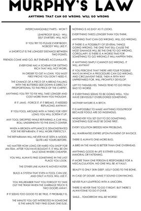 Athah Poster Murphys Law Paper Print - Typography posters in India ...