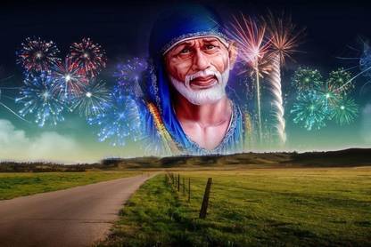 Posterhouzz Sai Baba Poster Fine Art Print - Religious posters in India ...