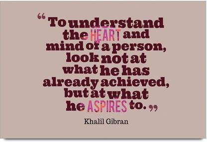 iMerch understand the heart and quotes by Khalil Gibran 3D Poster ...