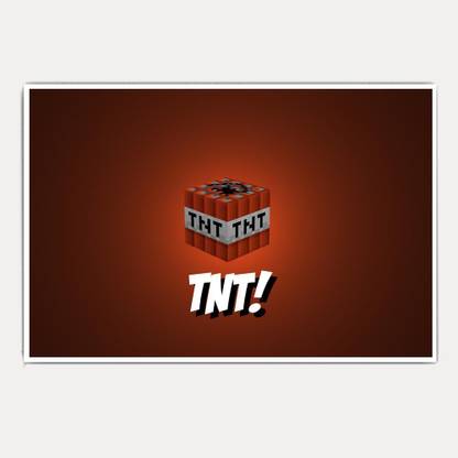 Minecraft TNT (18x12) Paper Print - Abstract posters in India - Buy art ...