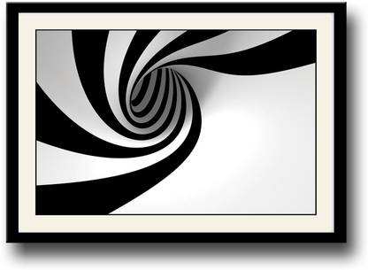 Abstract black and white spiral Fine Art Print - Abstract posters in ...