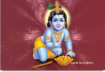 Lord Krishna Paper Print - Religious posters in India - Buy art, film ...