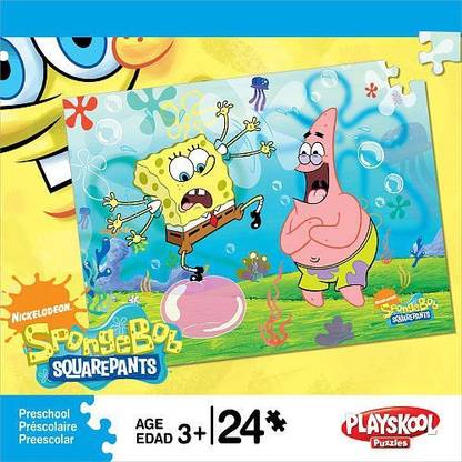 Milton Bradley Spongebob Squarepants Puzzle Hula Dancing With Patrick ...